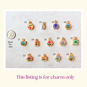 Charm Only Tiny Clay Charm Necklace, Ceramic Charms, Handmade and Hand ...