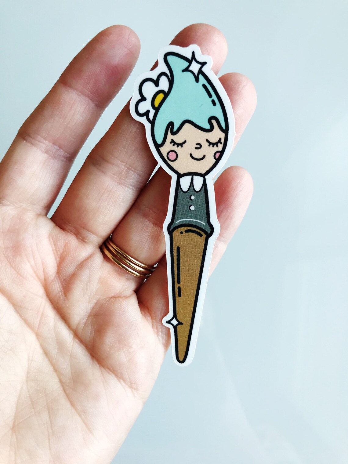 Paintbrush Sticker | Cute Sticker | Paint Brush Sticker | Art Teacher ...