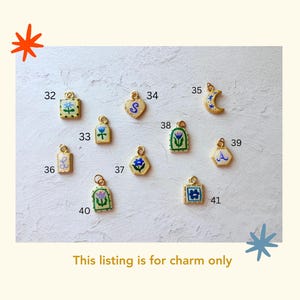 Charm Only Tiny Clay Charm Necklace, Ceramic Charms, Handmade and Hand ...