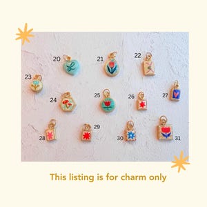 Charm Only Tiny Clay Charm Necklace, Ceramic Charms, Handmade and Hand ...