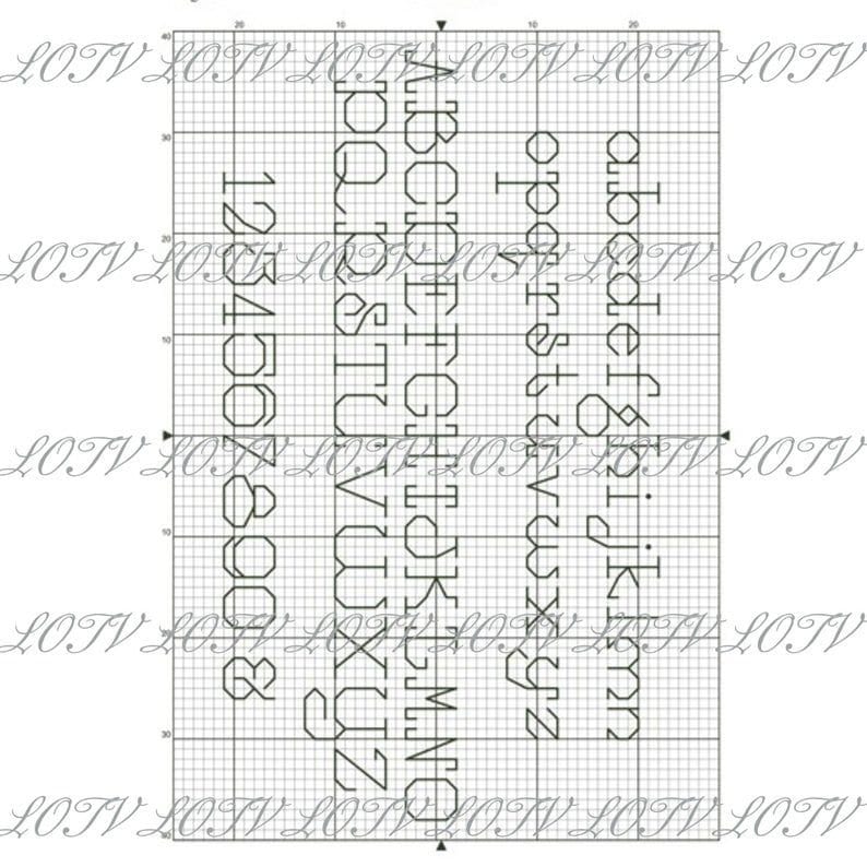 Alphabet Downloadable Cross Stitch Chart PDF Pattern - Etsy