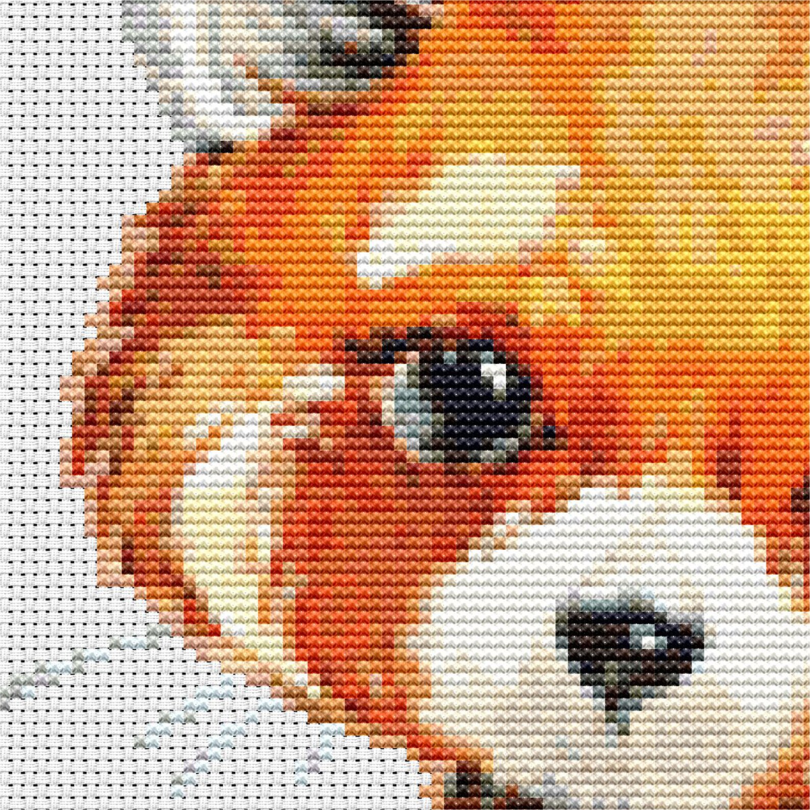 Red Panda Downloadable Cross Stitch Chart PDF Pattern - Etsy