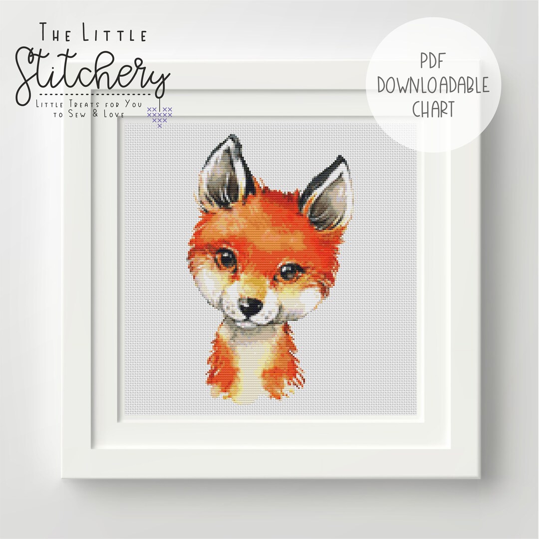 Fox Downloadable Cross Stitch Chart - PDF Pattern, Digital, Counted ...