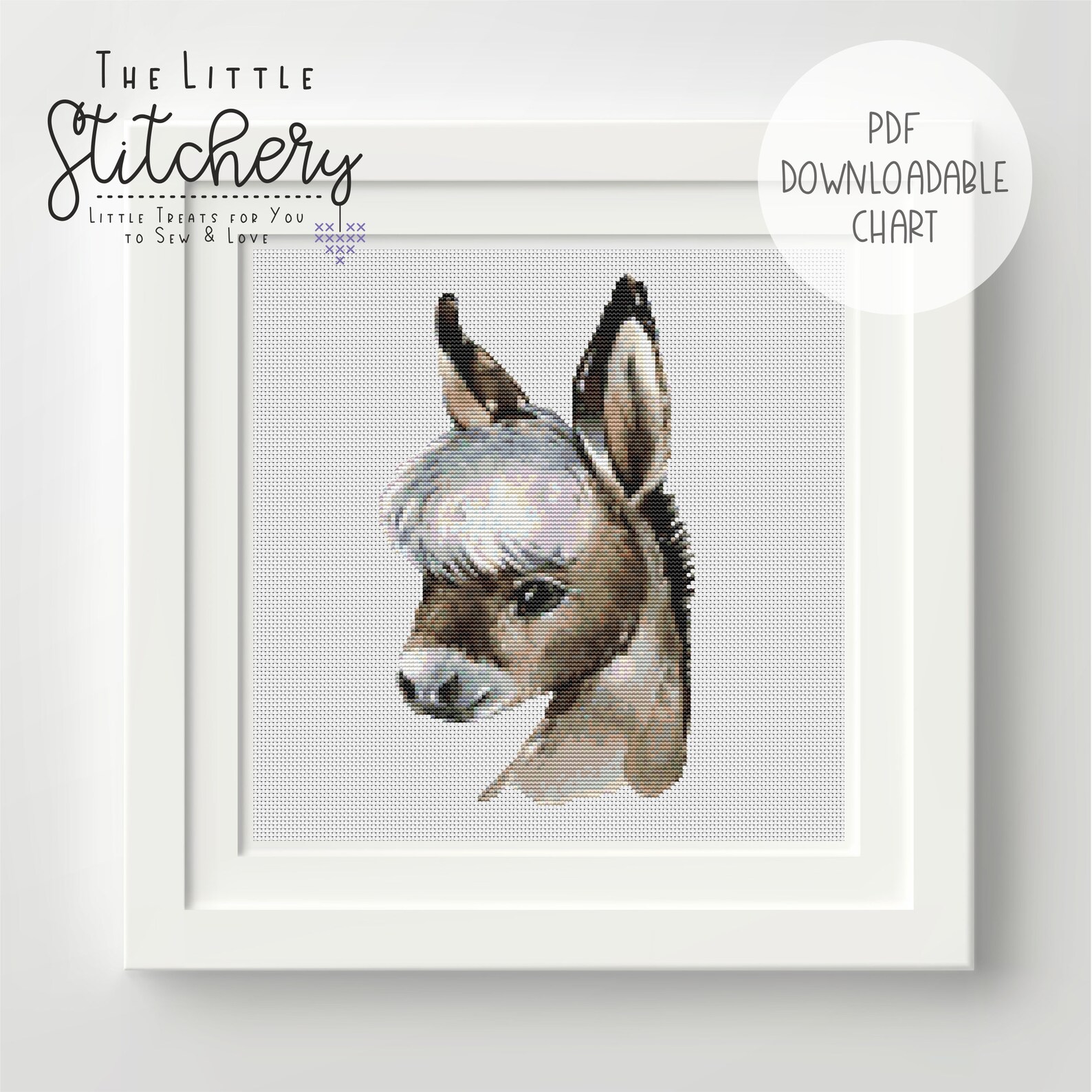 Donkey Downloadable Cross Stitch Chart PDF Pattern Digital - Etsy