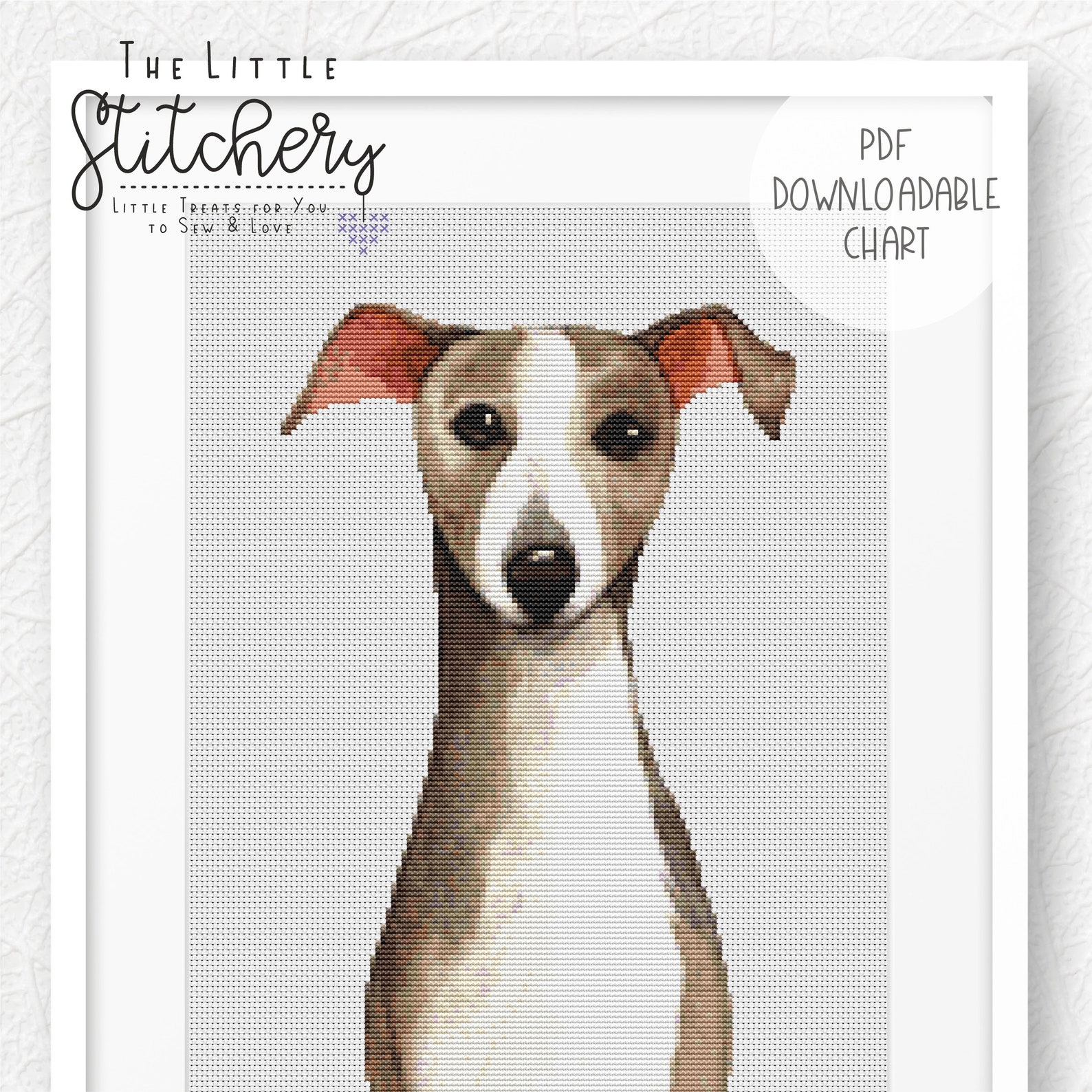 Greyhound Downloadable Cross Stitch Chart PDF Pattern - Etsy UK