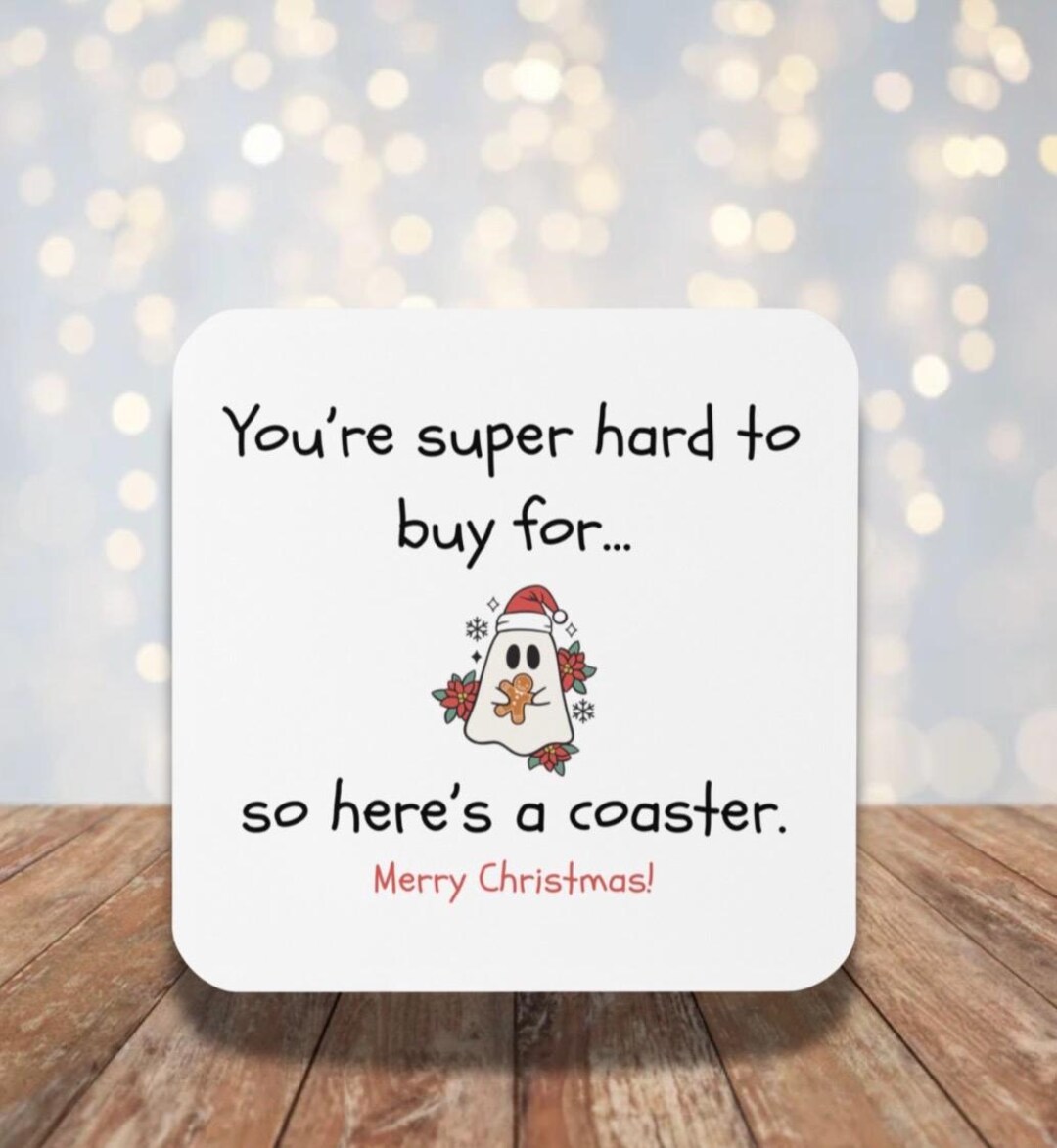 Funny Secret Santa Gift Idea, Funny Coaster, Christmas Gift Idea, Gift ...