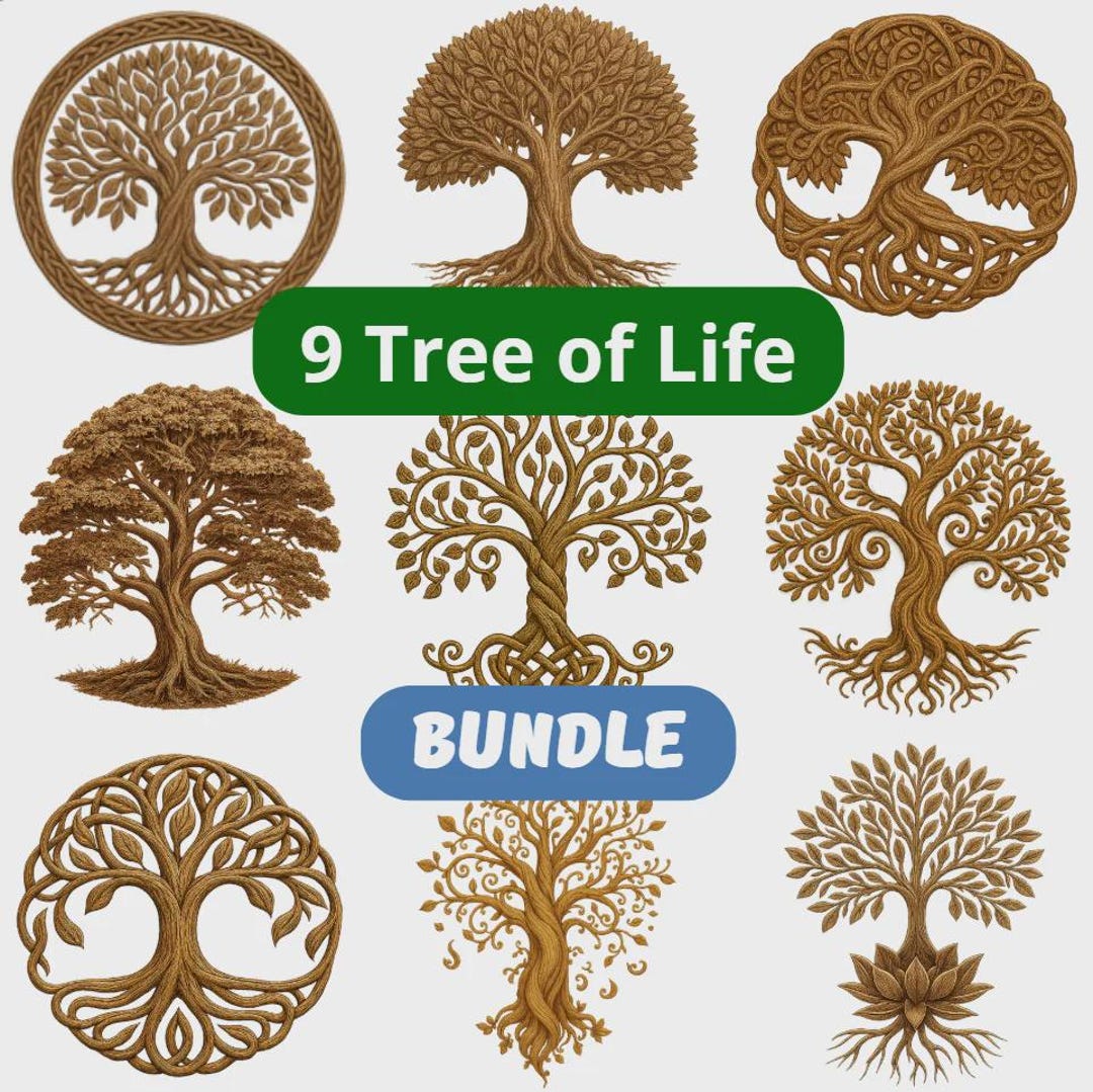 9 Tree of Life PNG Engraving Files Bundle Tree of Life Engraving File ...