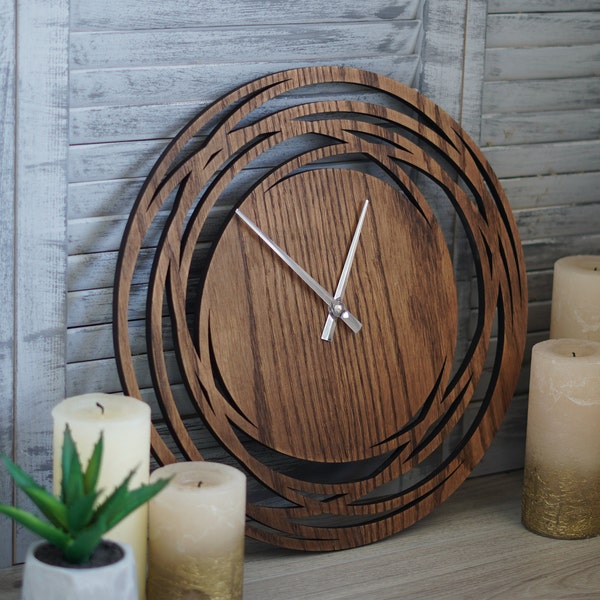 Large Wood Clock - Etsy