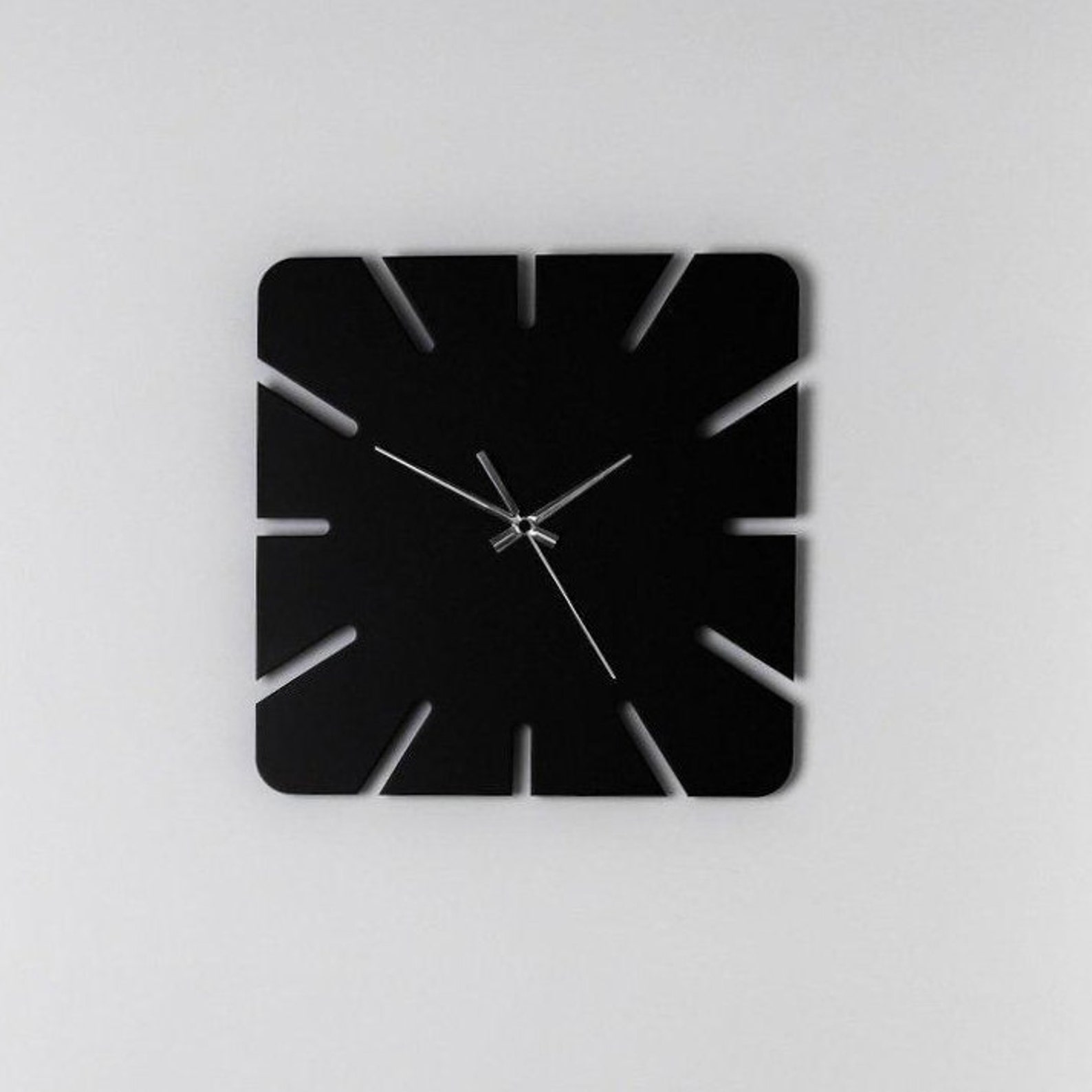 Black Wall Clock Modern Wall Clock Unique Wall Clock Farmhouse - Etsy