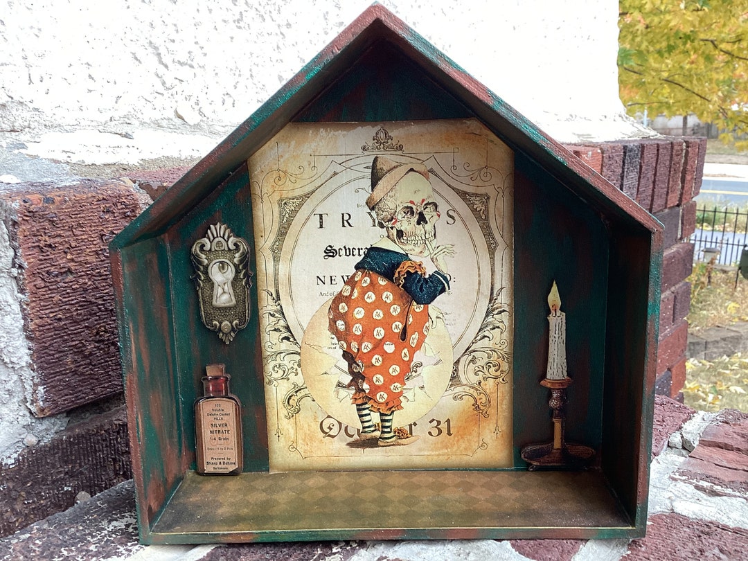 The Carnival of Souls Skeleton Clown Art Shadow Box - Etsy