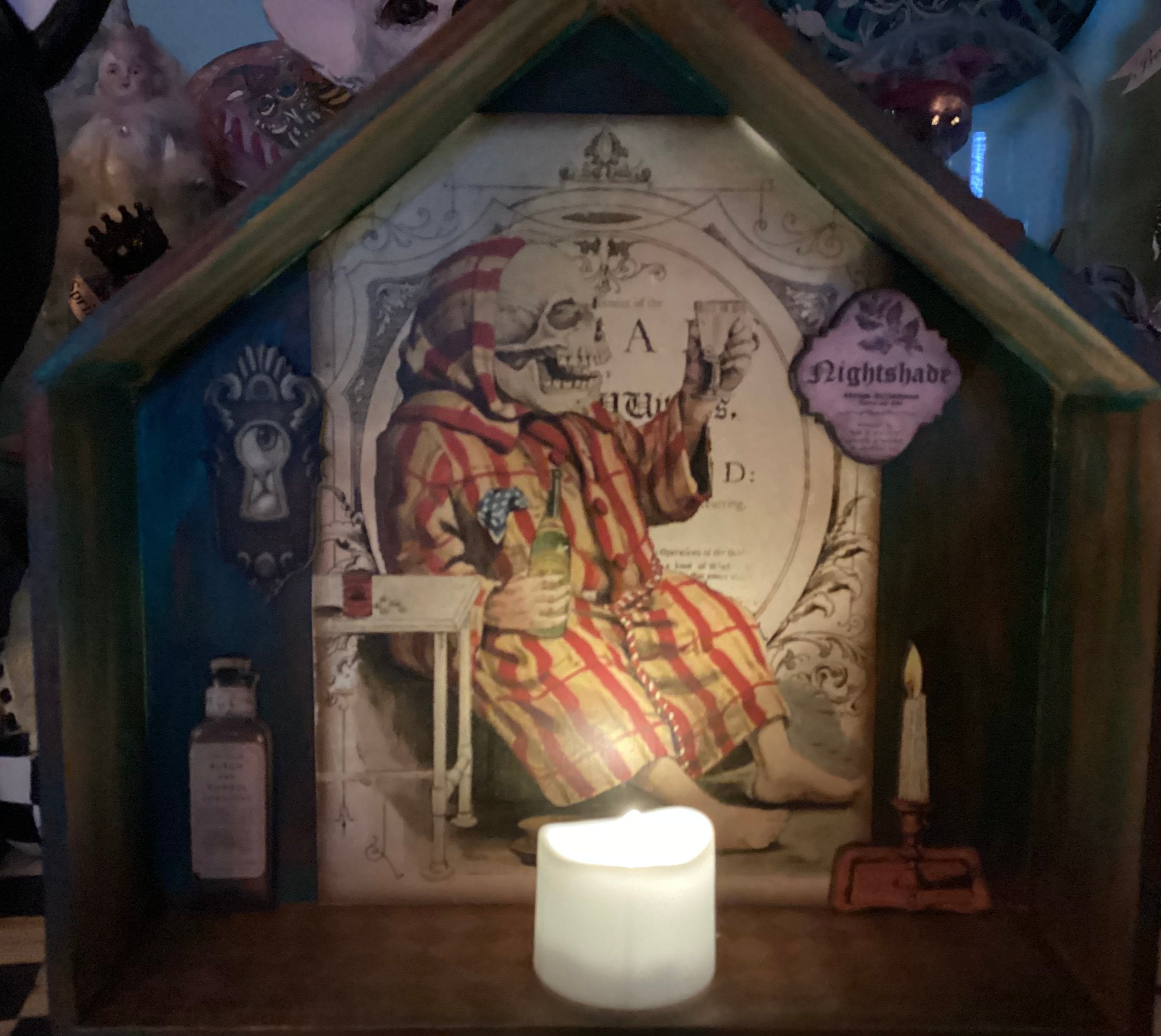 The Old Alchemist Mystical Skeleton Shadow Box - Etsy