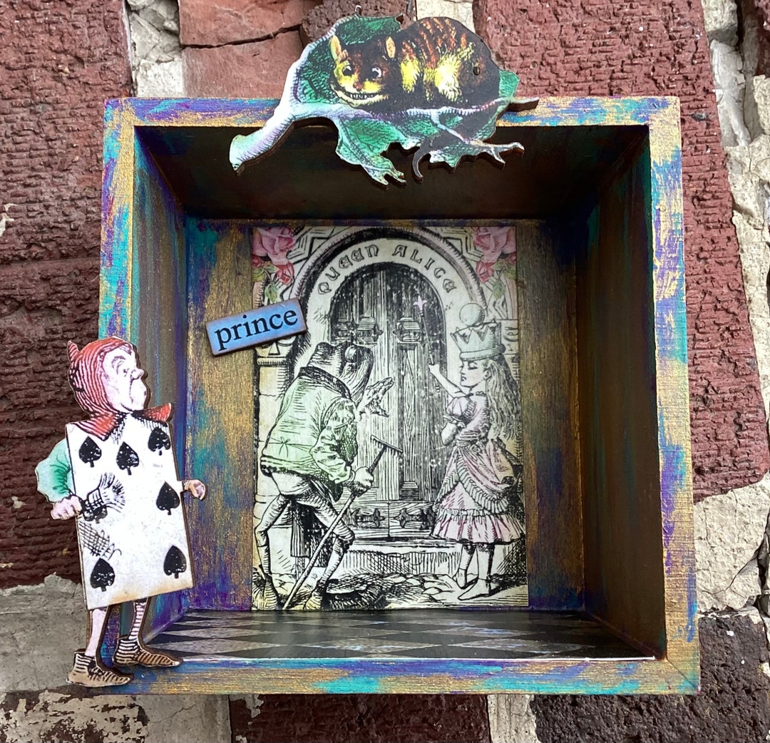 Little Alice in Wonderland and Frog Art Shadow Box - Etsy
