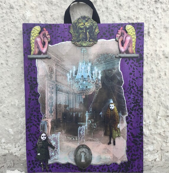 Gothic Girls Mixed Media Collage Art Original - Etsy