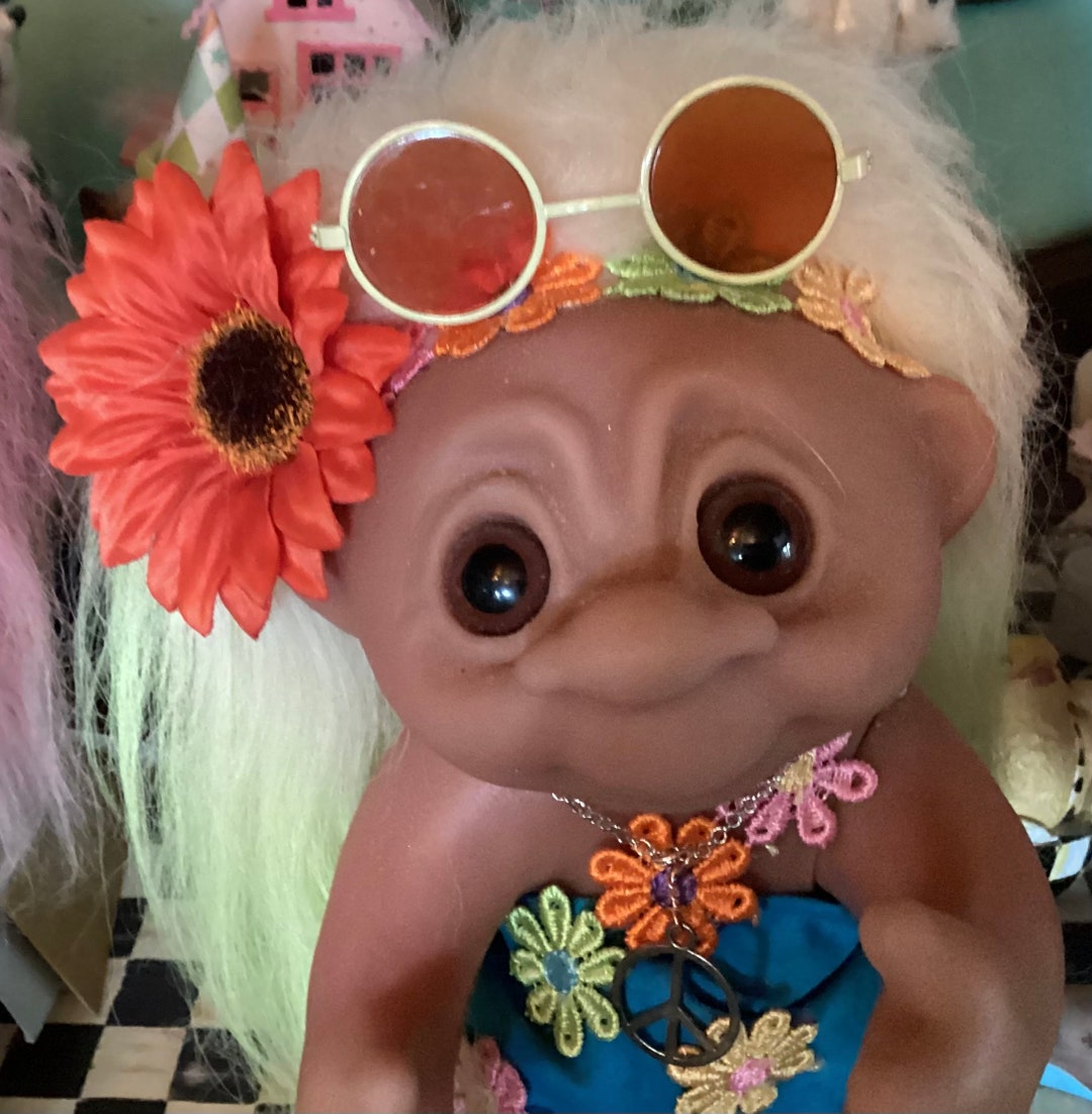 Hippie Troll - Sunny - Refurbished Vintage Dam Troll - Etsy