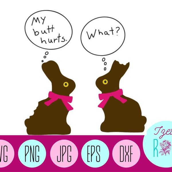 Bunny Butt With Ears Svg Etsy