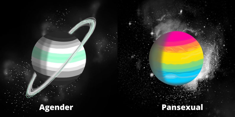 Pride Planets Mini Prints LGBTQIA Pride Art, Lgbt Business, Rainbow Art ...