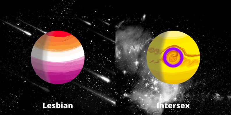 Pride Planets Mini Prints LGBTQIA Pride Art, Lgbt Business, Rainbow Art ...