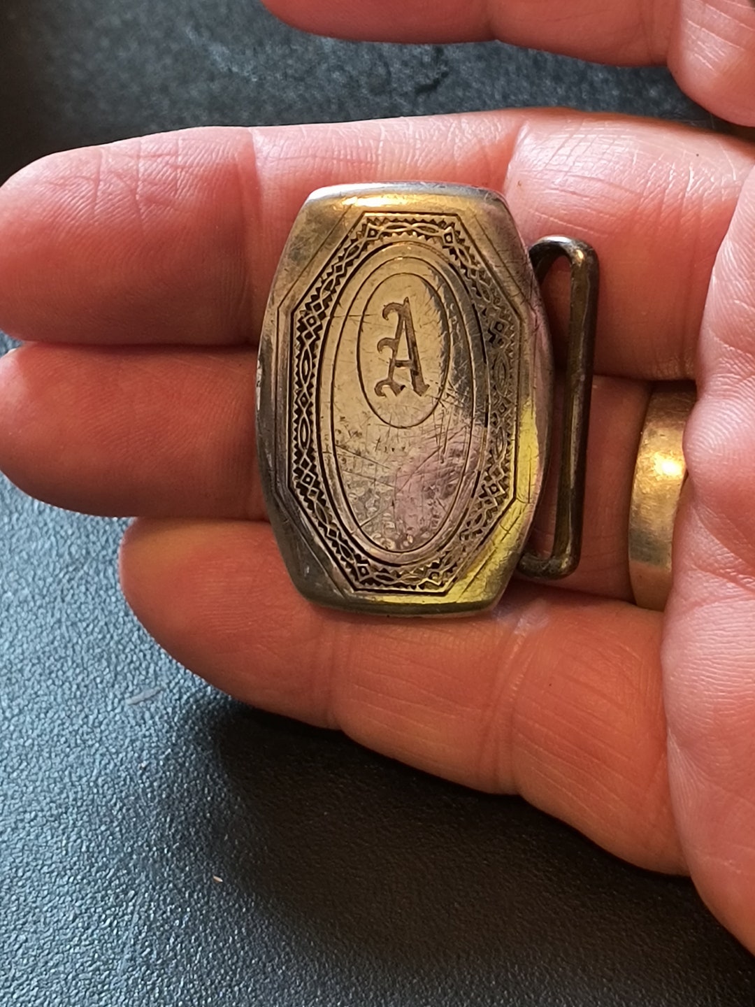 Antique Sterling Silver Art Deco Hickok Slide Slide Belt Buckle - Etsy