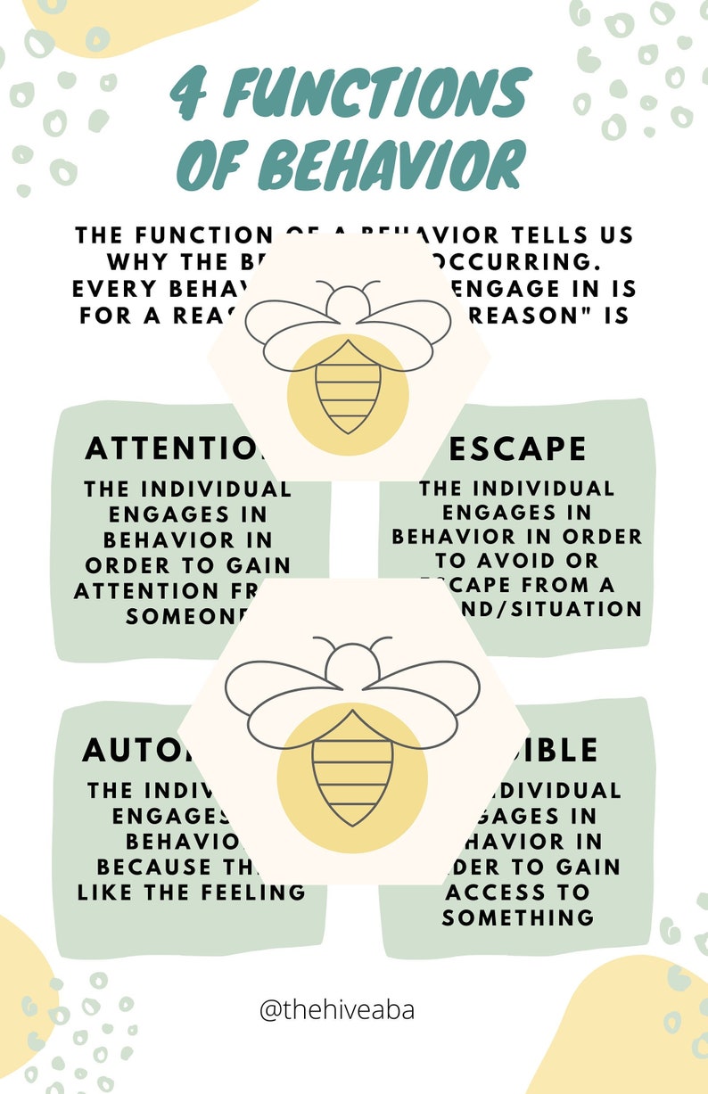 4 Functions of Behavior Parent Training Handout PDF Guide - Etsy