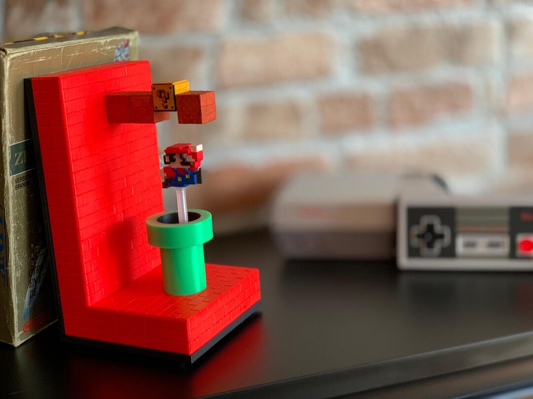 Mario Bros Bookend, Jumping Mario Edition V2.0! - Etsy