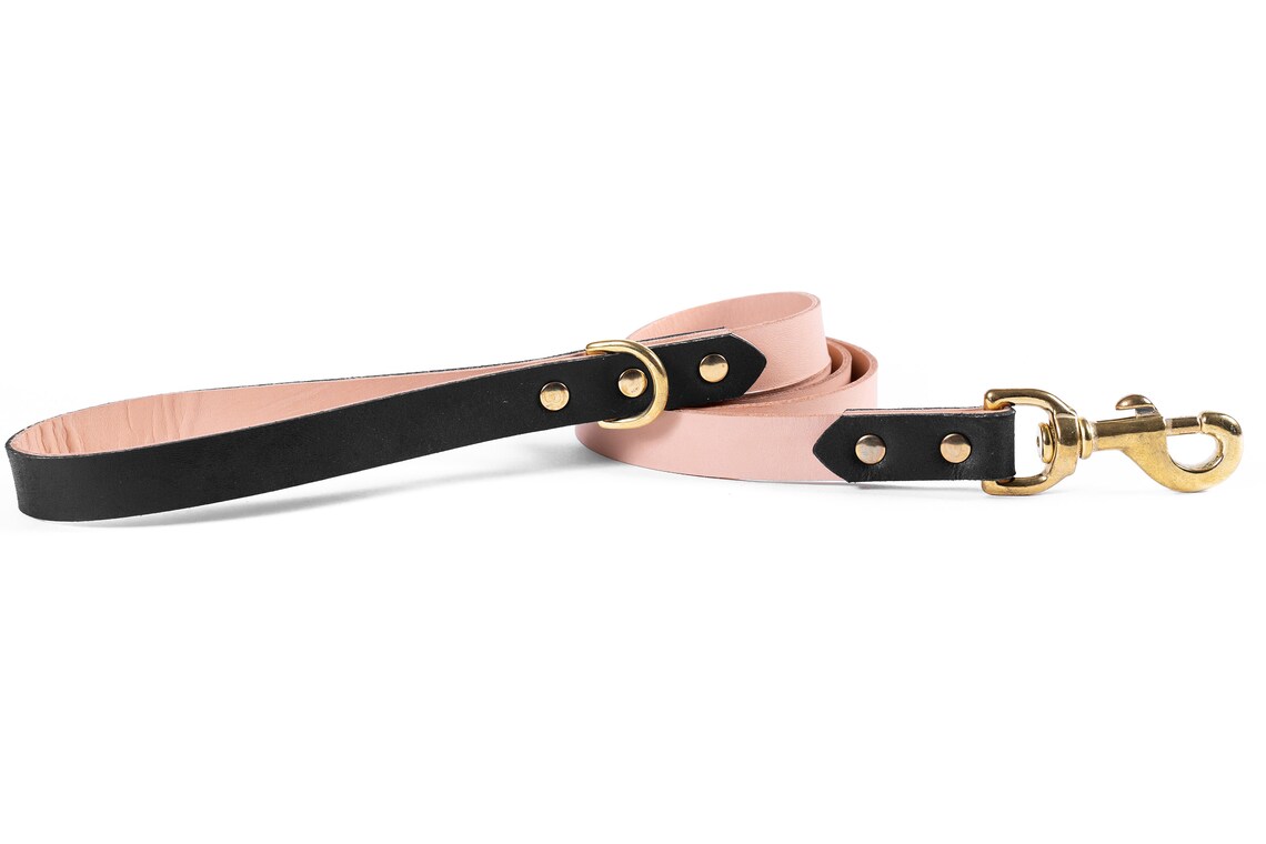 LEASH MADE OF Antique Black Leather Beautiful and Unique Dog - Etsy