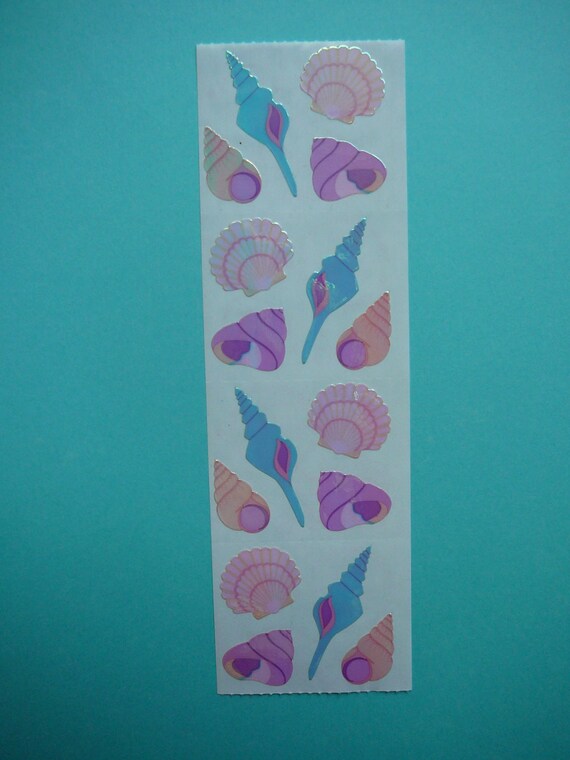 Mrs. Grossmans Opalescent Sea Shells Stickers Vintage | Etsy