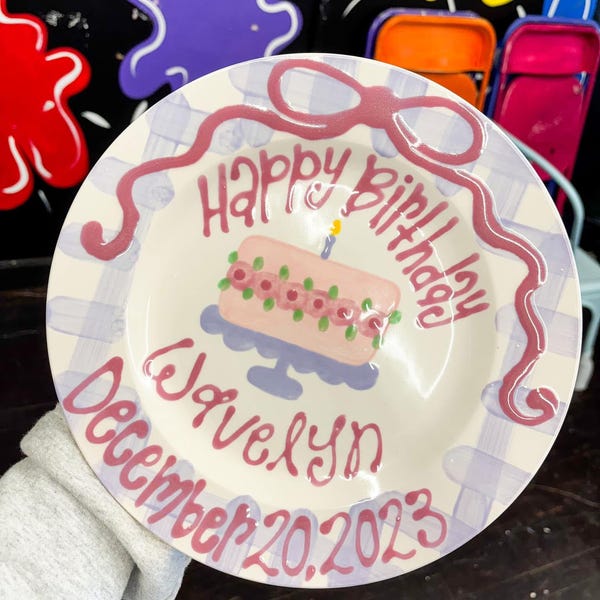 Birthday Plate - Etsy