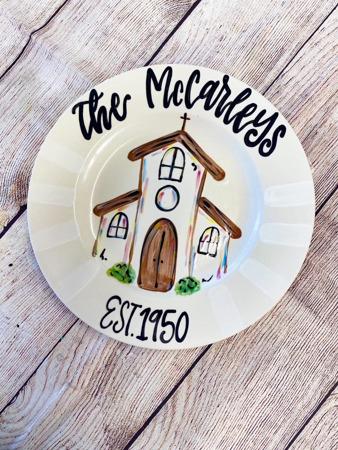Wedding Church Plate - Etsy