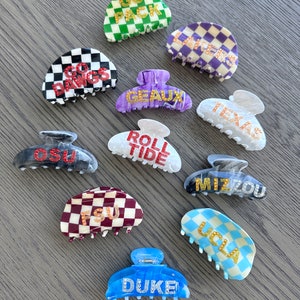 Custom Hair Clip - Personalized Hair Clip - Game Day Hair Accessory ...