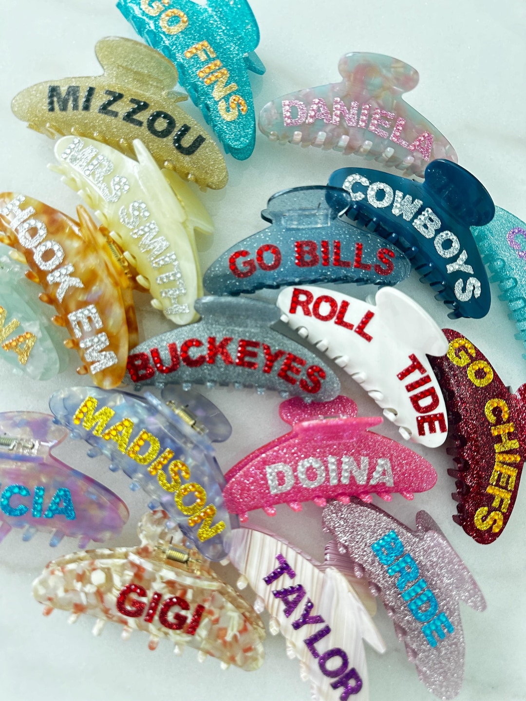 Personalized Hair Clip - Custom Hair Claw - Hair Barrettes Gift ...