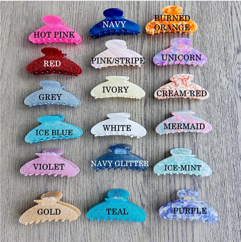Personalized Hair Clip - Custom Hair Claw - Hair Barrettes Gift ...