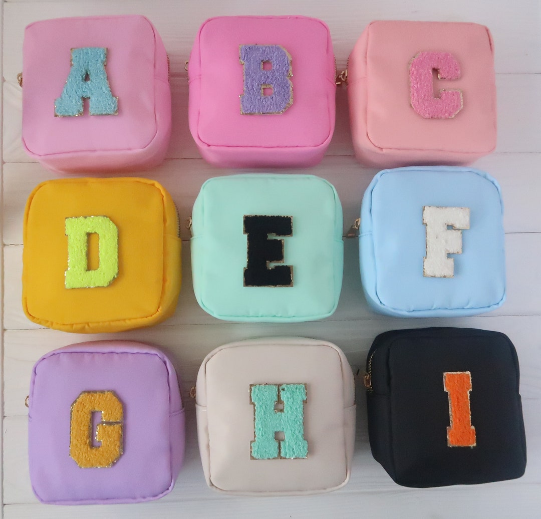 Custom Makeup Bag, Nylon Mini Pouch, Bridesmaid Gift Bag, Custom ...