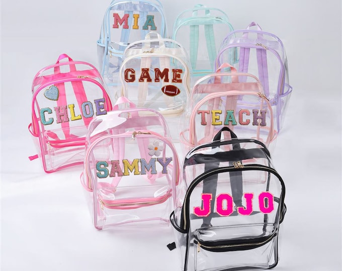Clear Customizable Backpacks - Etsy