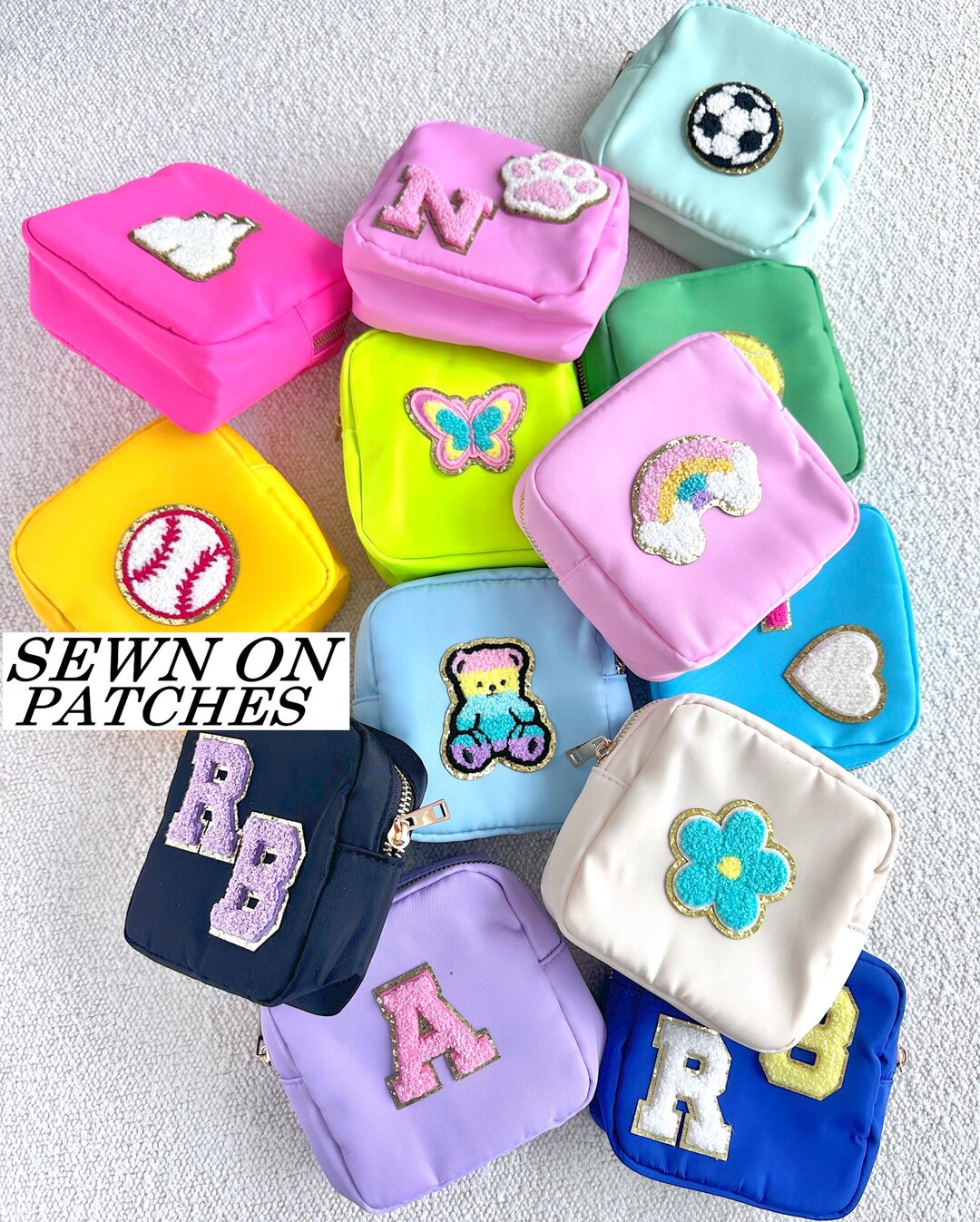 Custom Makeup Bag, Nylon Mini Pouch, Bridesmaid Gift Bag, Custom ...