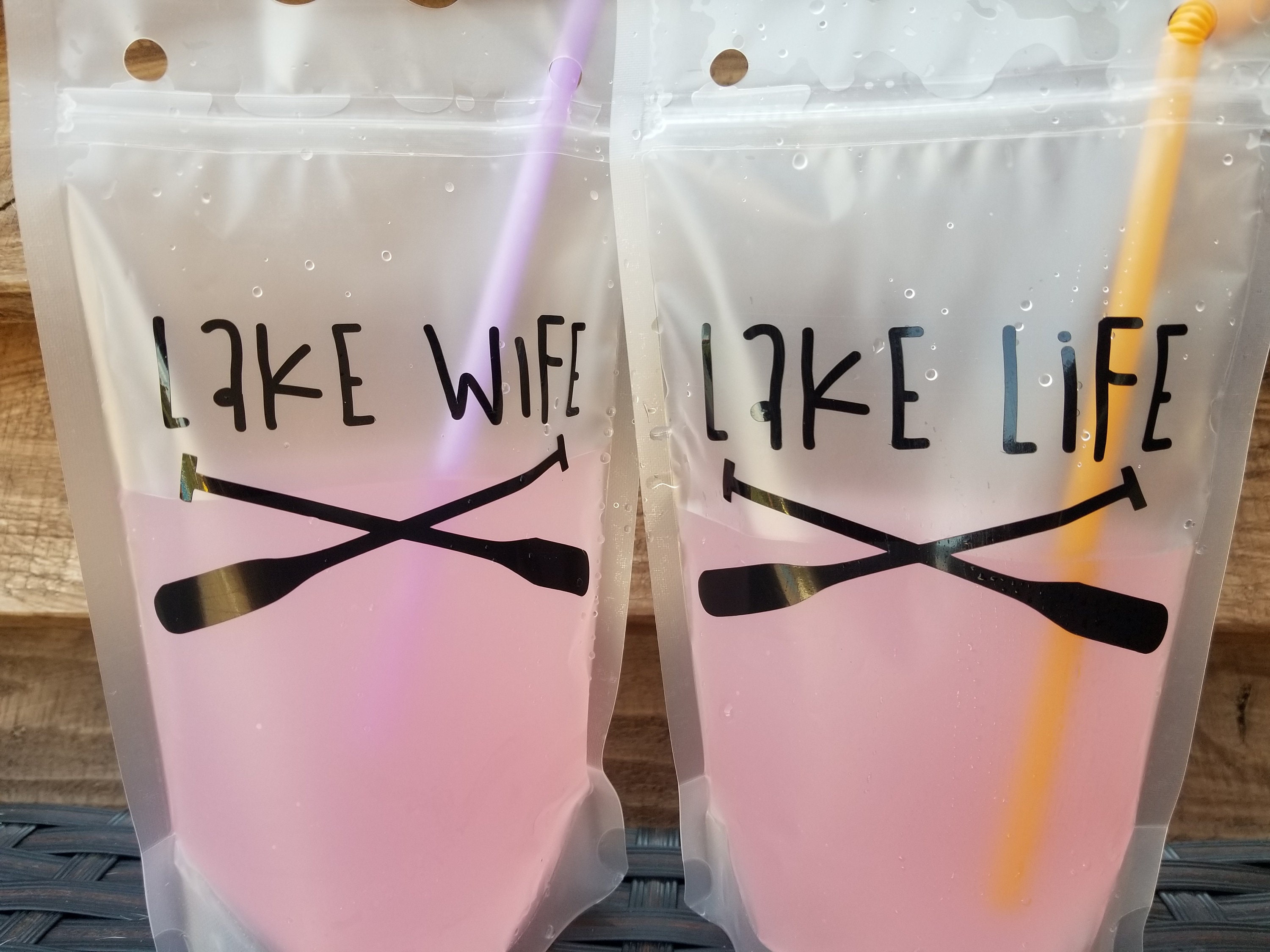 Lake Life Reuseable Drink Pouch Bachlorette Party Bridesmaid - Etsy