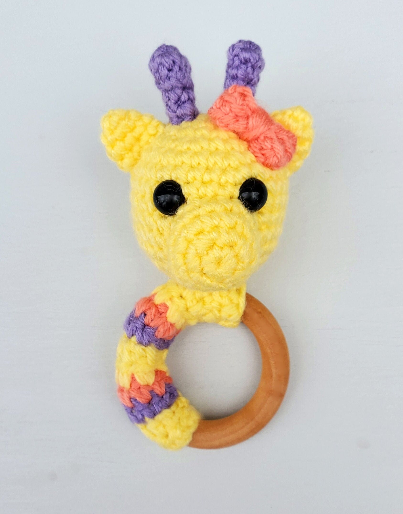 Handmade Baby Rattle Toy / Baby Giraffe Rattle / Wooden | Etsy