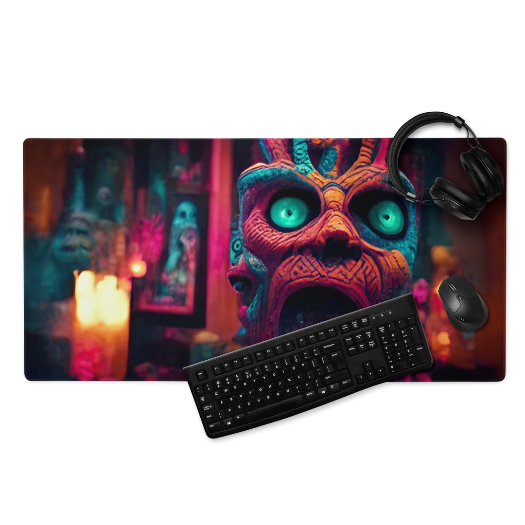 Monsterbucket Screaming Tiki God Totem Statue Gaming Mouse Pad - Etsy