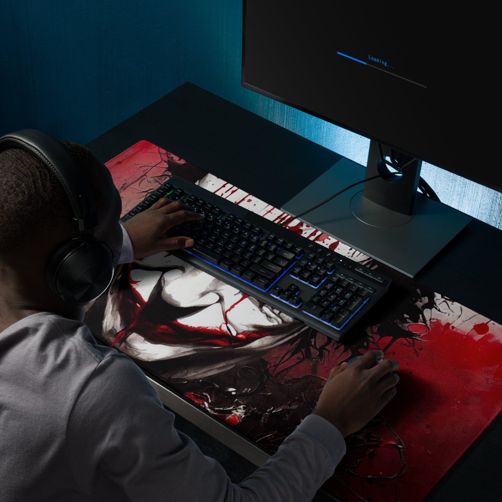 MonsterBucket Spooky Joker Card Clown Design Splatter Paint Large ...