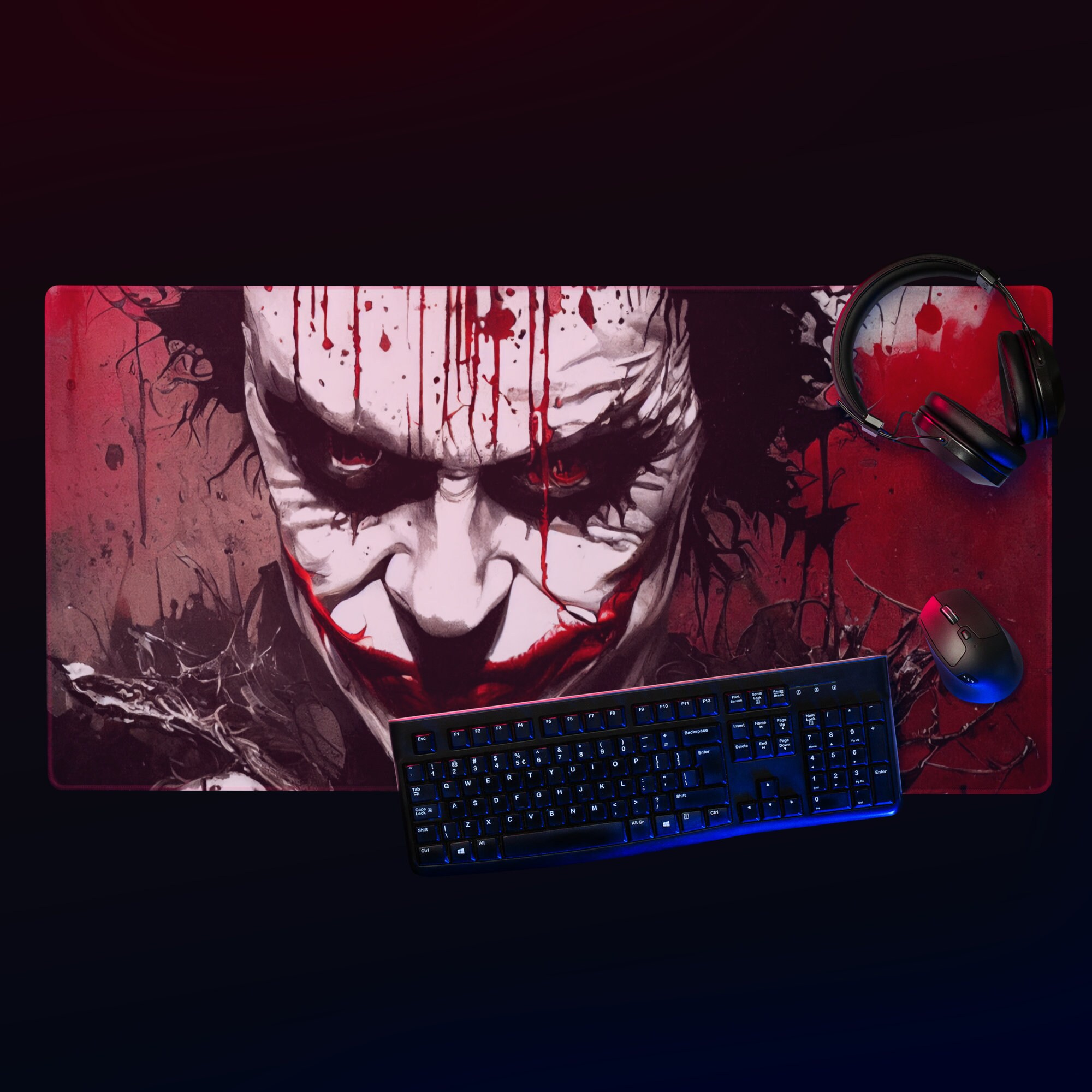 MonsterBucket Spooky Joker Card Clown Design Splatter Paint Large ...