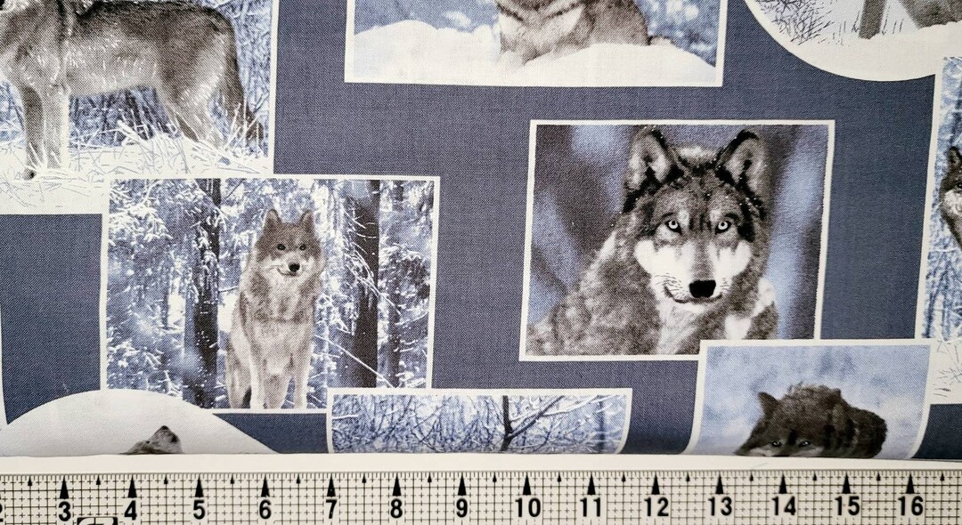 Kanvas Fabrics on the Wild Side Wolves 05764 Fabric by the Yard//piece ...