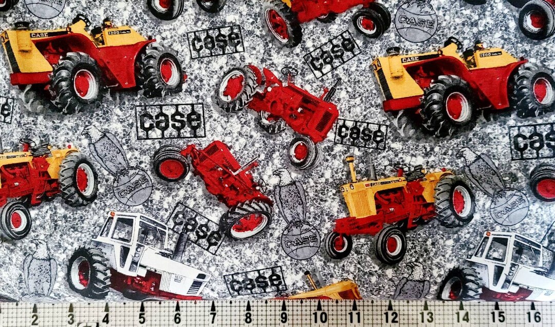 Case/ih Tractor on Gray 10320 Fabric by the Yard//piece - Etsy