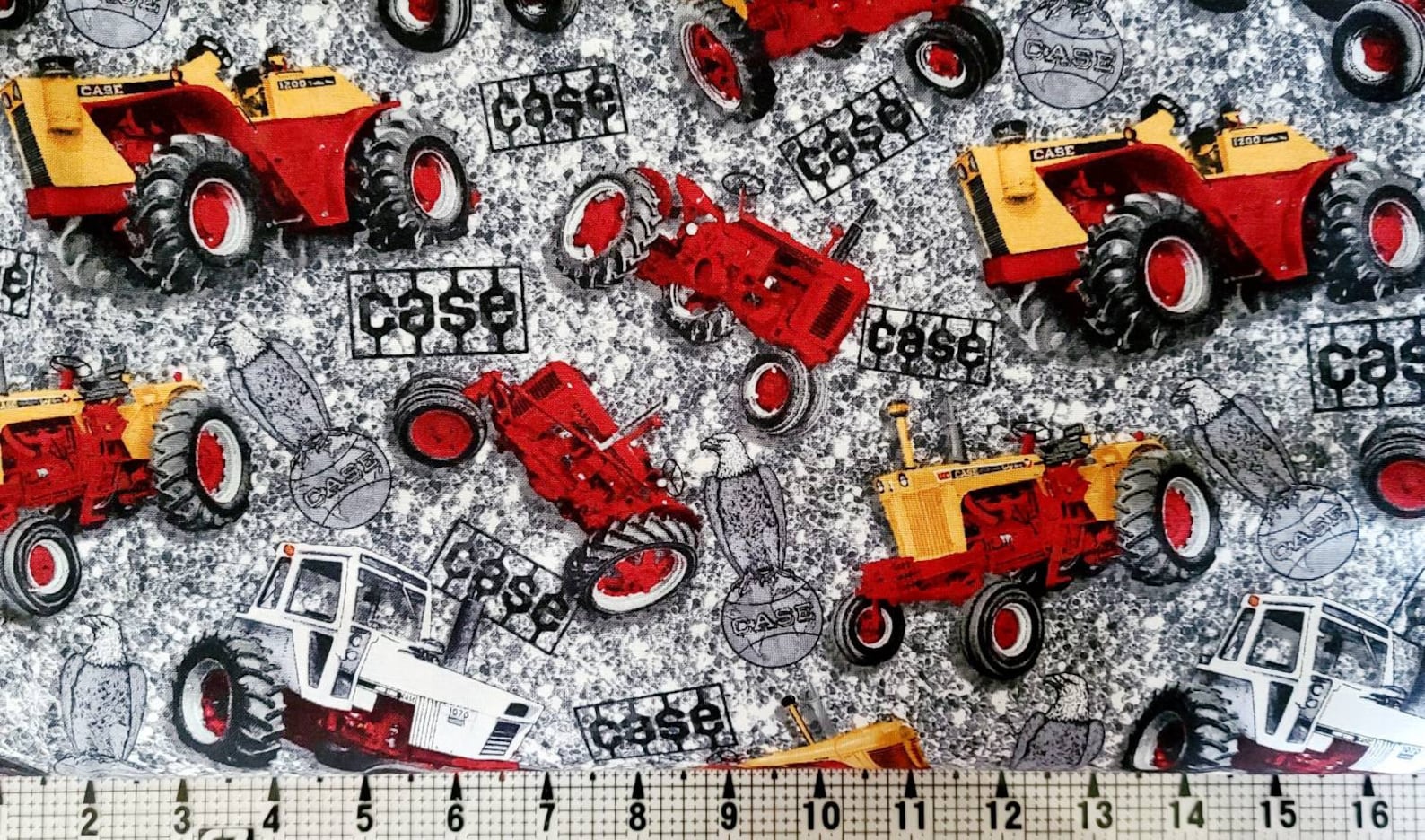 Case/ih Tractor on Gray 10320 Fabric by the Yard//piece - Etsy