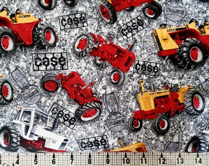 Case/ih Tractor on Gray 10320 Fabric by the Yard//piece - Etsy