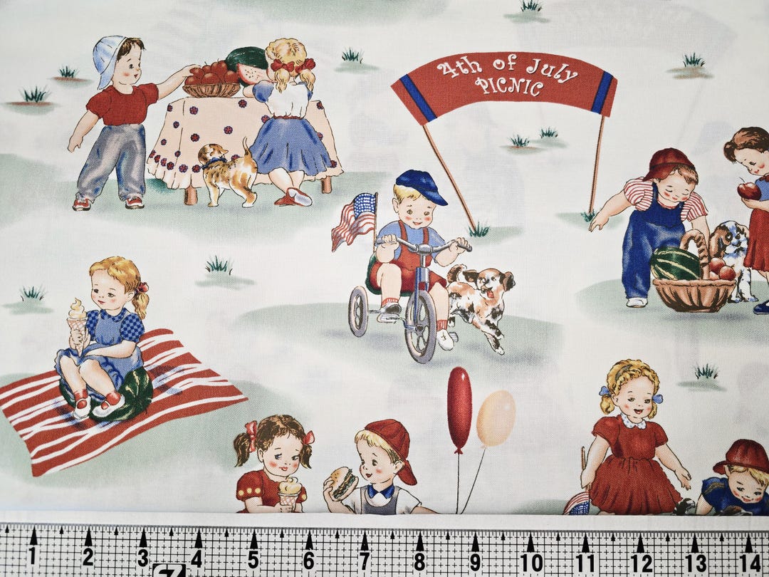 David Textiles July 4th Picnic Fabric by the Yard//piece - Etsy