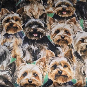 David Textiles Yorkies DX-4814-3C Fabric by the Yard//piece - Etsy