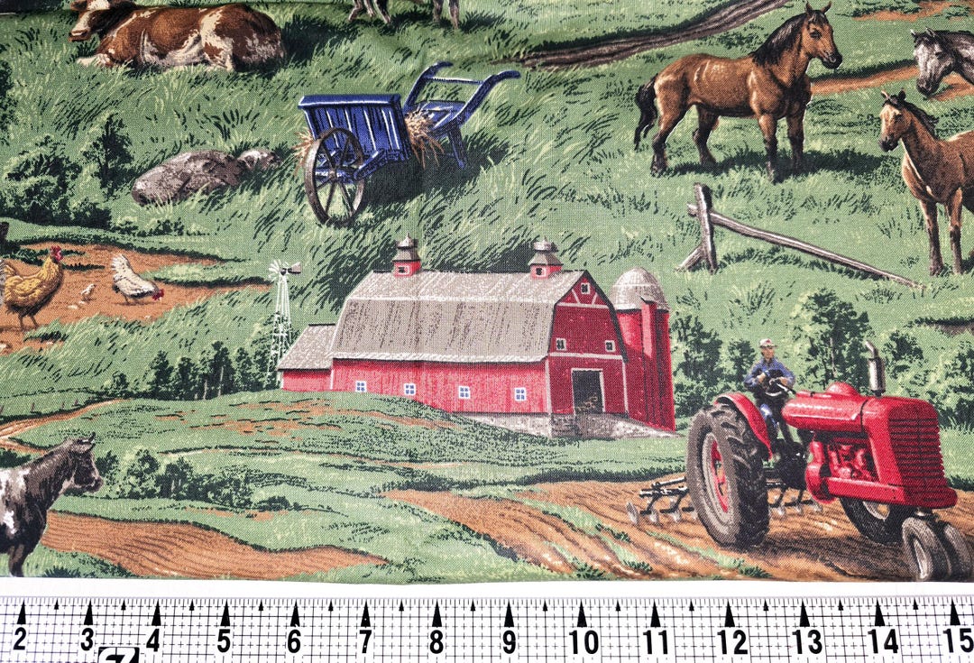VIP Cranston Farm Life Fabric by the Yard///piece - Etsy