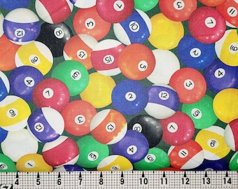 Pool Fabric Eight Ball Racked by Thin Line Textiles Pool - Etsy