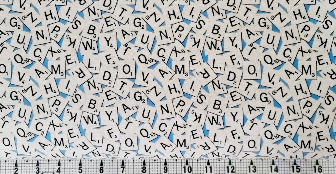 Camelot Fabrics Scrabble Tile Toss 95070310 Fabric by the Yard//piece ...