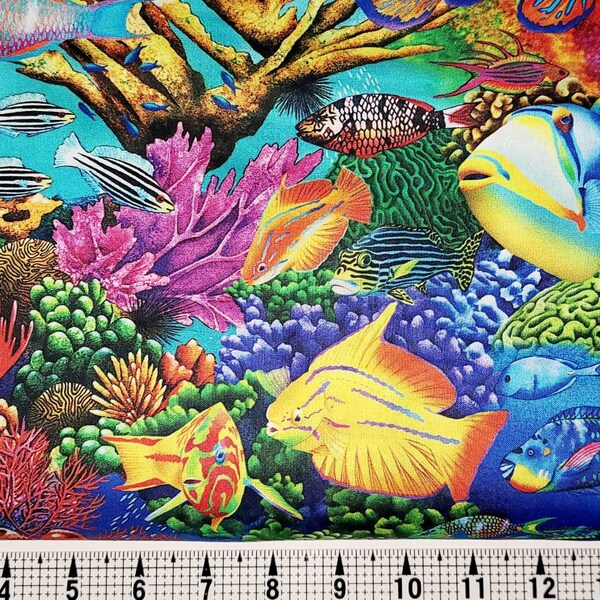 Tropical Fish Fabric - Etsy