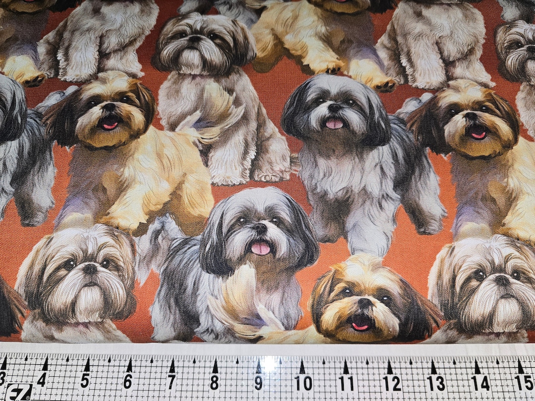 David Textiles Shih Tzu DX-4825-3C Fabric by the Yard//piece - Etsy